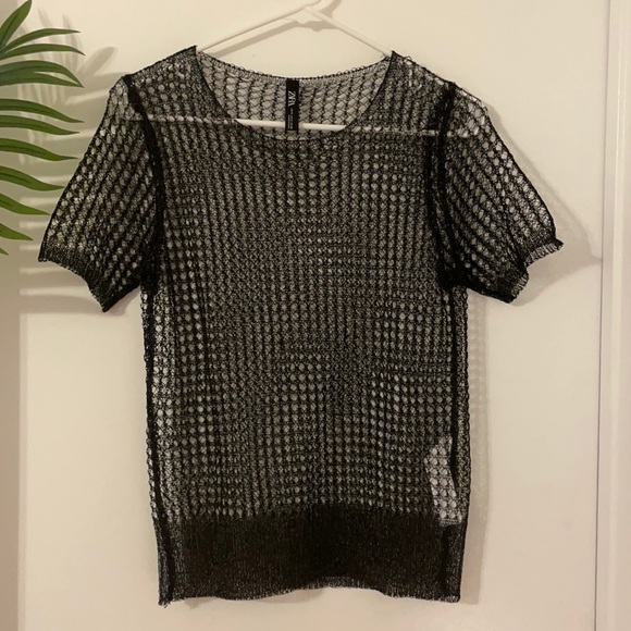 Zara | Tops | Zara Chainlink Mesh Top | Poshmark